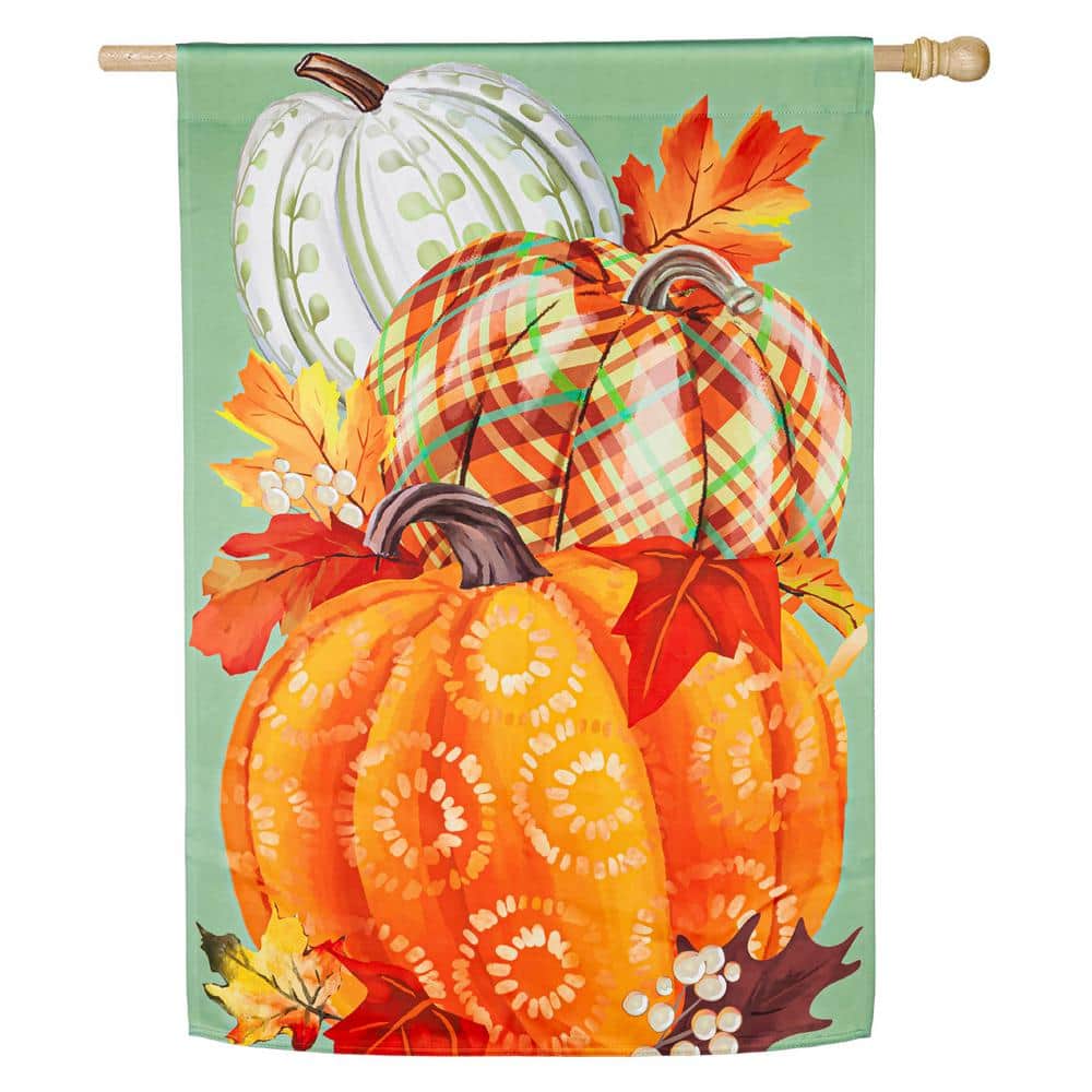 Evergreen Enterprises 2 ft. x 3-1/2 ft. Painted Fall Pumpkins House ...