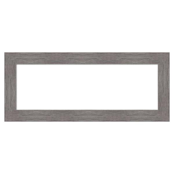 Amanti Art Pinstripe Plank Grey 41 in. x 17 in. Polystyrene Framed Dry ...