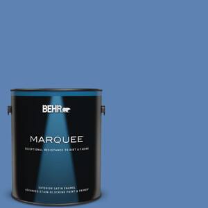 BEHR ULTRA 1 qt. #PPU15-06 Neon Blue Extra Durable Satin Enamel ...