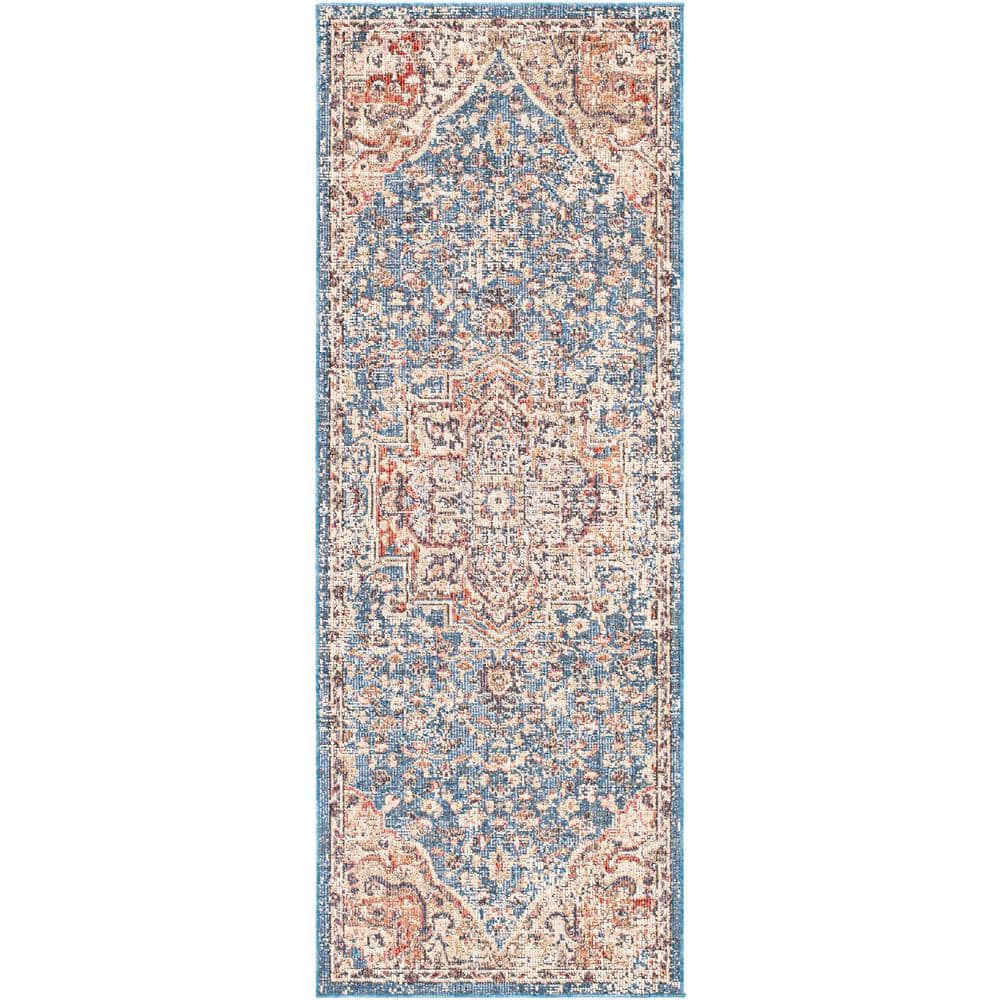 Livabliss Derin Rust 2 ft. 7 in. x 7 ft. 3 in. Indoor/Outdoor Area Rug ...