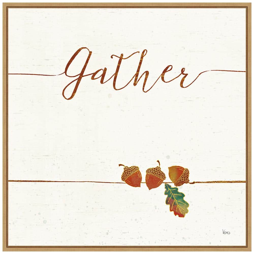 Amanti Art 22 in. Underlined Fall VI Fall/Thanksgiving Framed Canvas ...