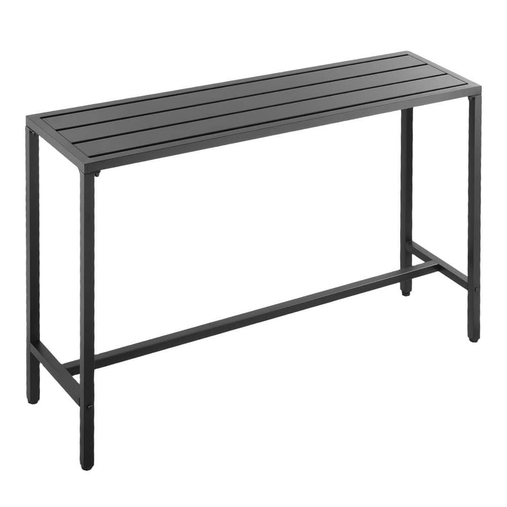 VEVOR Outdoor Bar Table, 55 x 15 in. Patio Bar Table, Waterproof Top ...
