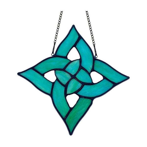 Green Celtic Trinity Knot Stained Glass Art Glass Window HD8JHZ1NV7 ...