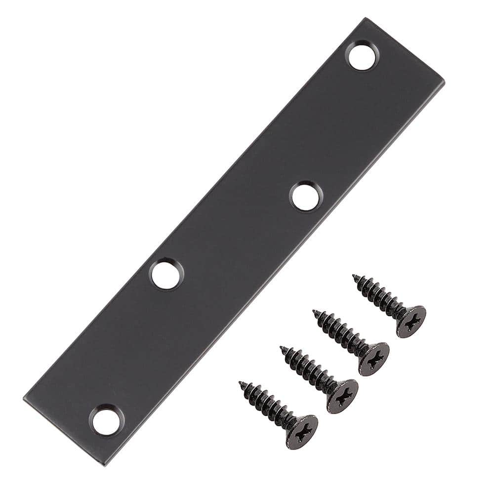 Everbilt 5 in. Black Mending Plate 33517 - The Home Depot