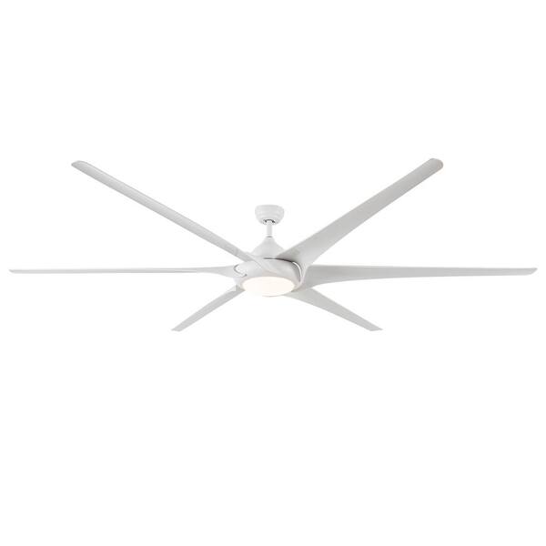 Staykiwi 100 in. Indoor White Integrated LED Reversible Ceiling Fan ...