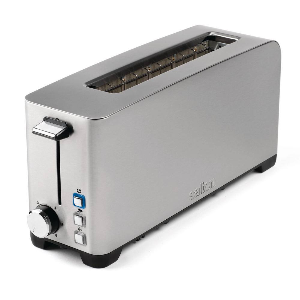 Salton Space-Saving 2-Slice Stainless Steel Long Slot Toaster ET1816 ...