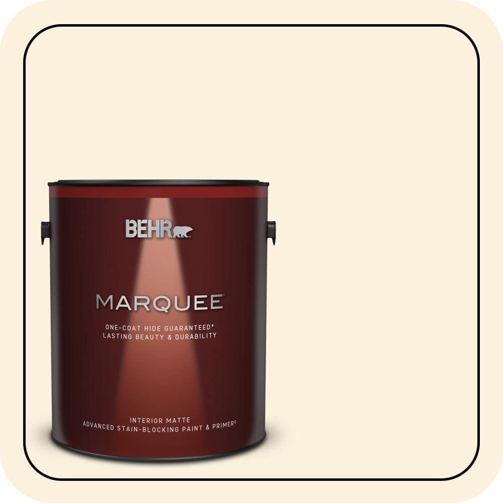 BEHR MARQUEE 1 gal. #M260-1 String Cheese Matte Interior Paint & Primer ...