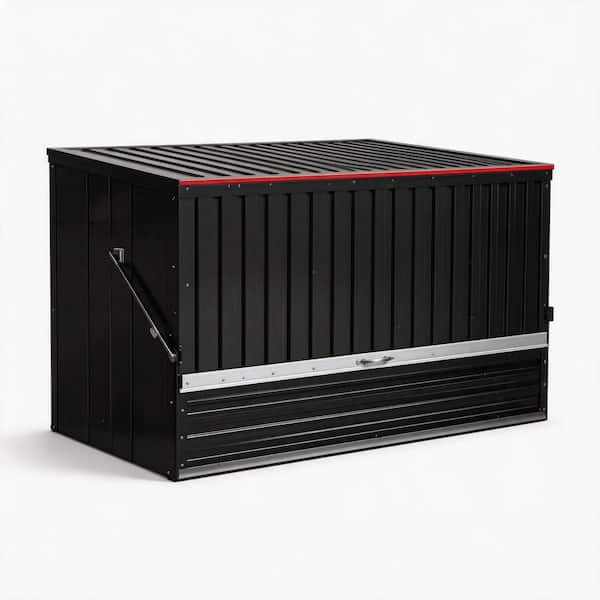 IMAGACFUN Outdoor Galvanized Steel Storage Shed, Flip Top and Foldable ...