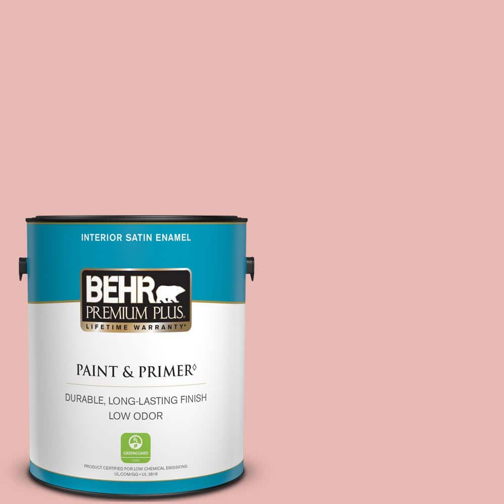 BEHR PREMIUM PLUS 1 gal. #MQ4-4 Noble Blush Satin Enamel Low Odor ...