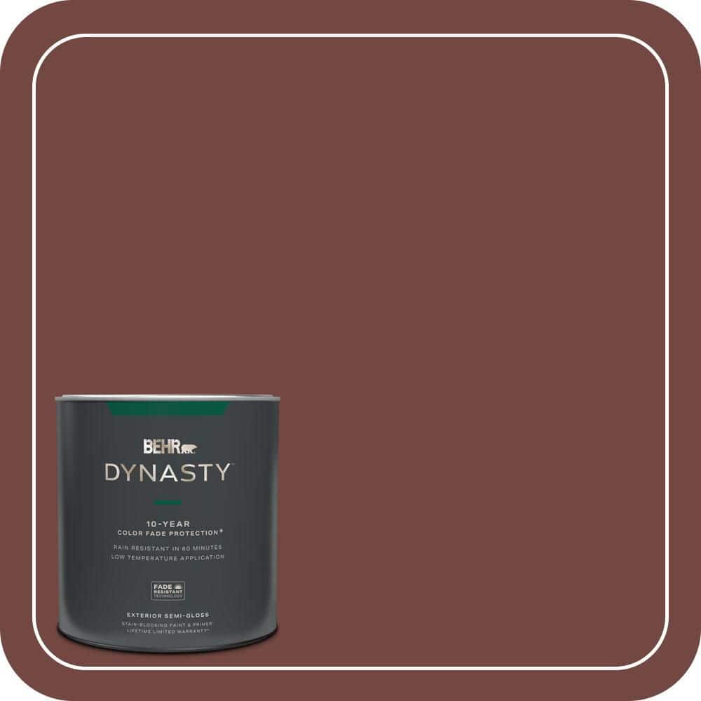 BEHR DYNASTY 1 qt. #160F-7 Burnished Mahogany Semi-Gloss Exterior Stain ...