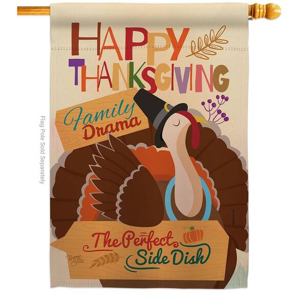 Breeze Decor 28 in. x 40 in. Perfect Side Dish Fall House Flag Double ...