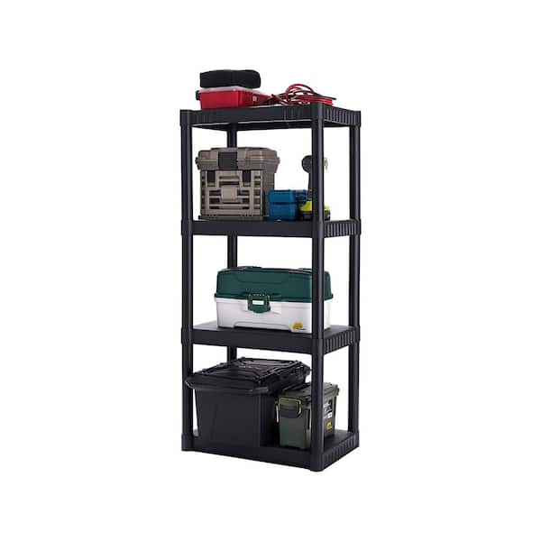 Plano 4 Shelf Standard Duty Plastic Storage Shelves 48 x 21 x 14 200lb Capacity