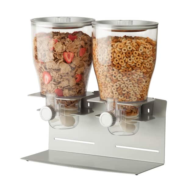 Honey-Can-Do Double Commercial Cereal Dispenser, Metallic & Chrome KCH ...