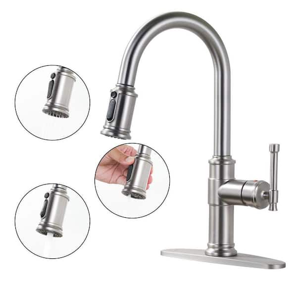 AVITAS High-Arc Single Handle Pull Down Sprayer Kitchen Faucet ...