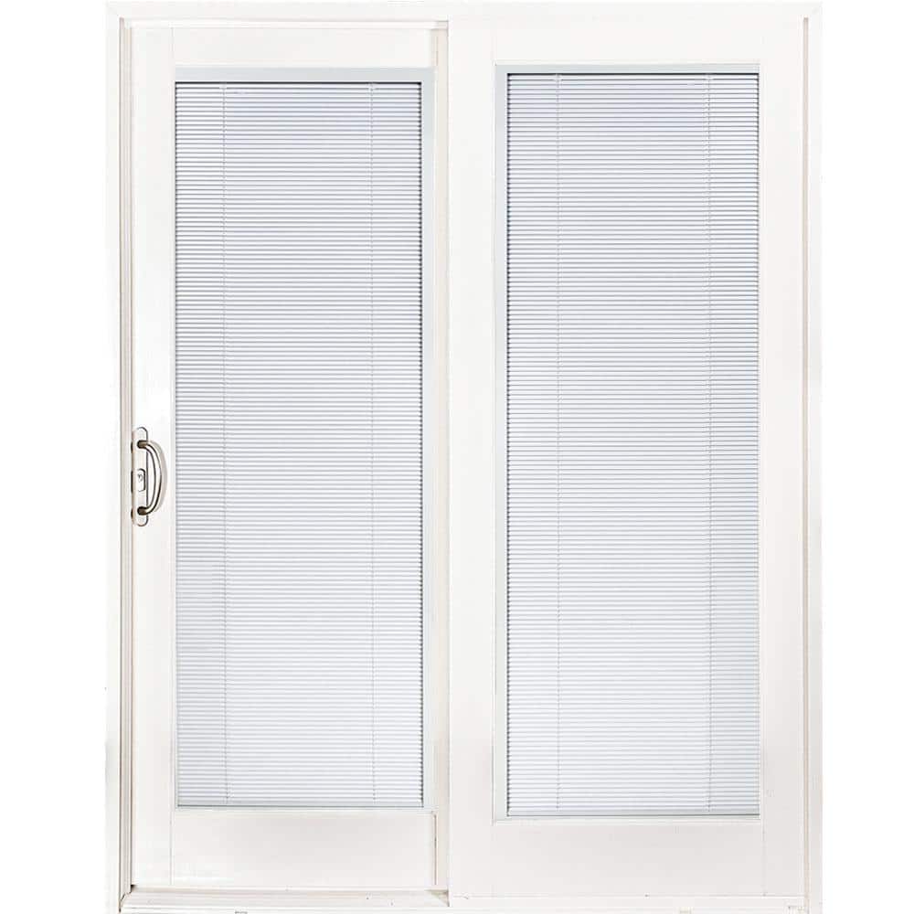 MP Doors 60 in. x 80 in. Woodgrain Interior, Smooth White Exterior Left ...
