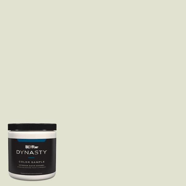 BEHR DYNASTY 8 oz. #S370-1 Positive Energy Satin Enamel Stain-Blocking ...