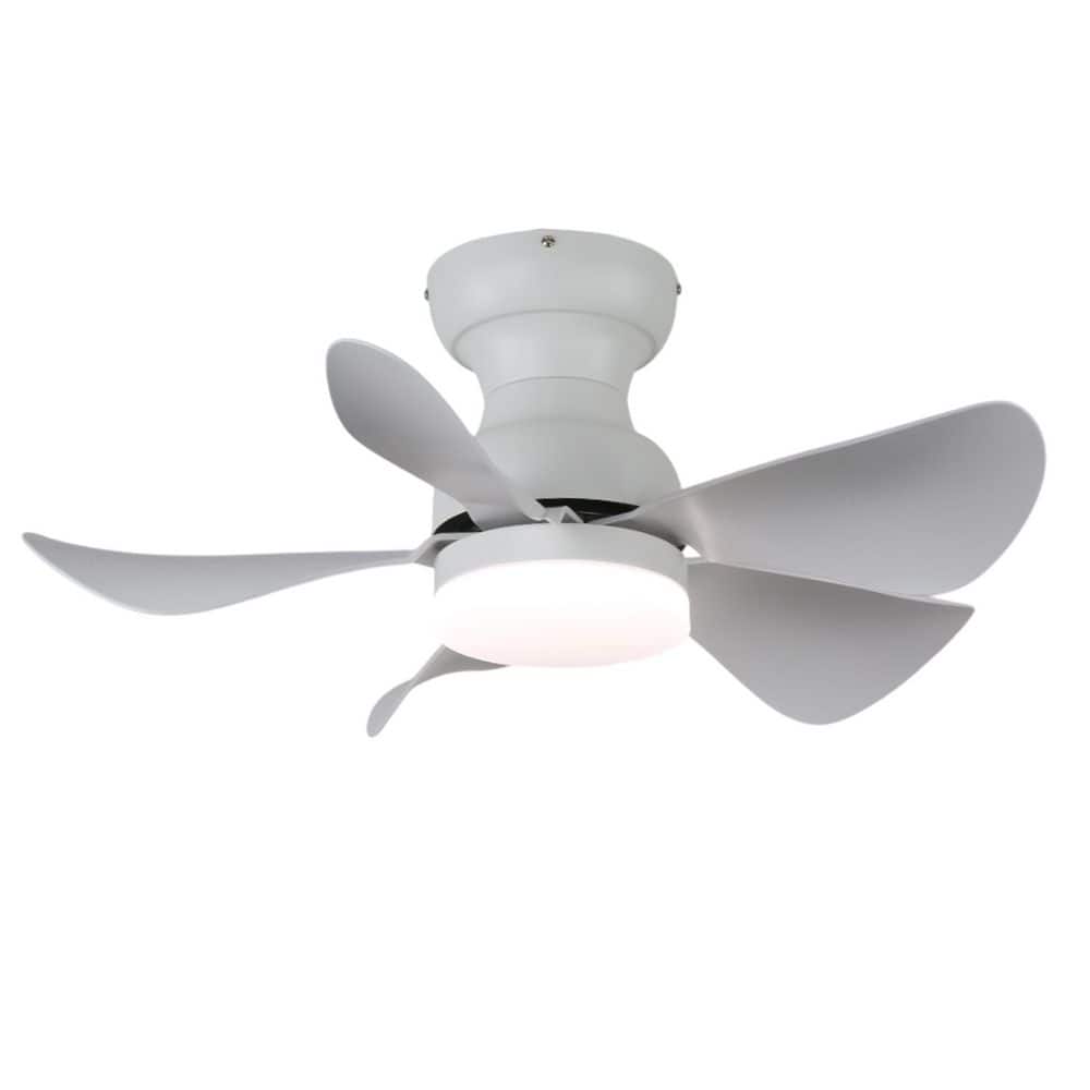 Keazile 30 in. Modern Flush Mount Ceiling Fan with Light, 5 ABS Blades ...