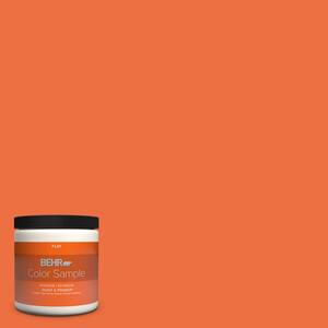 BEHR ULTRA 1 qt. #210B-6 Aurora Orange Semi-Gloss Enamel Exterior Paint ...