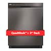 LG 24 in. PrintProof Black Stainless Steel Front Control Dishwasher ...