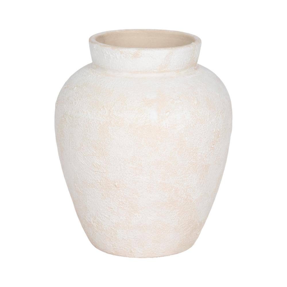 Sagebrook Home 11 in. Ivory Ceramic Round Decorative Vase 20749 - The ...