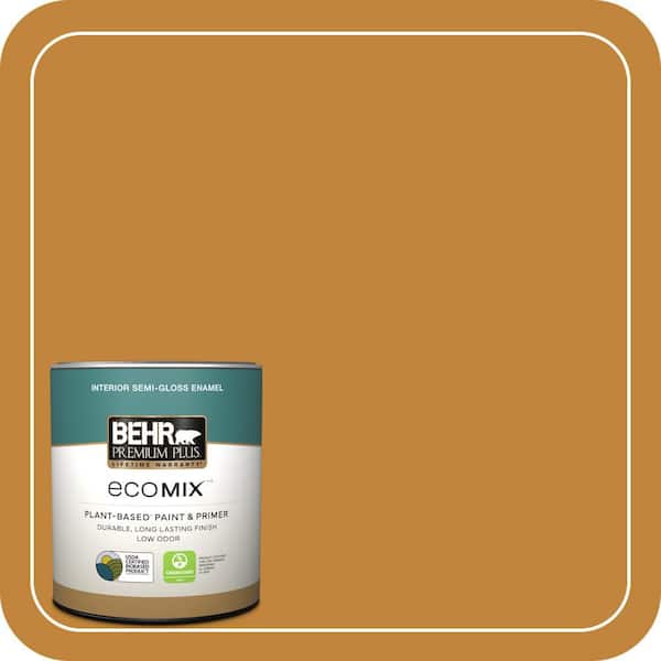 BEHR PREMIUM PLUS 1 qt. #M260-7 Back To School Semi-Gloss Enamel EcoMix ...