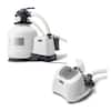 Intex 3000 GPH Pool Sand Filter Pump with Krystal Clear Saltwater ...