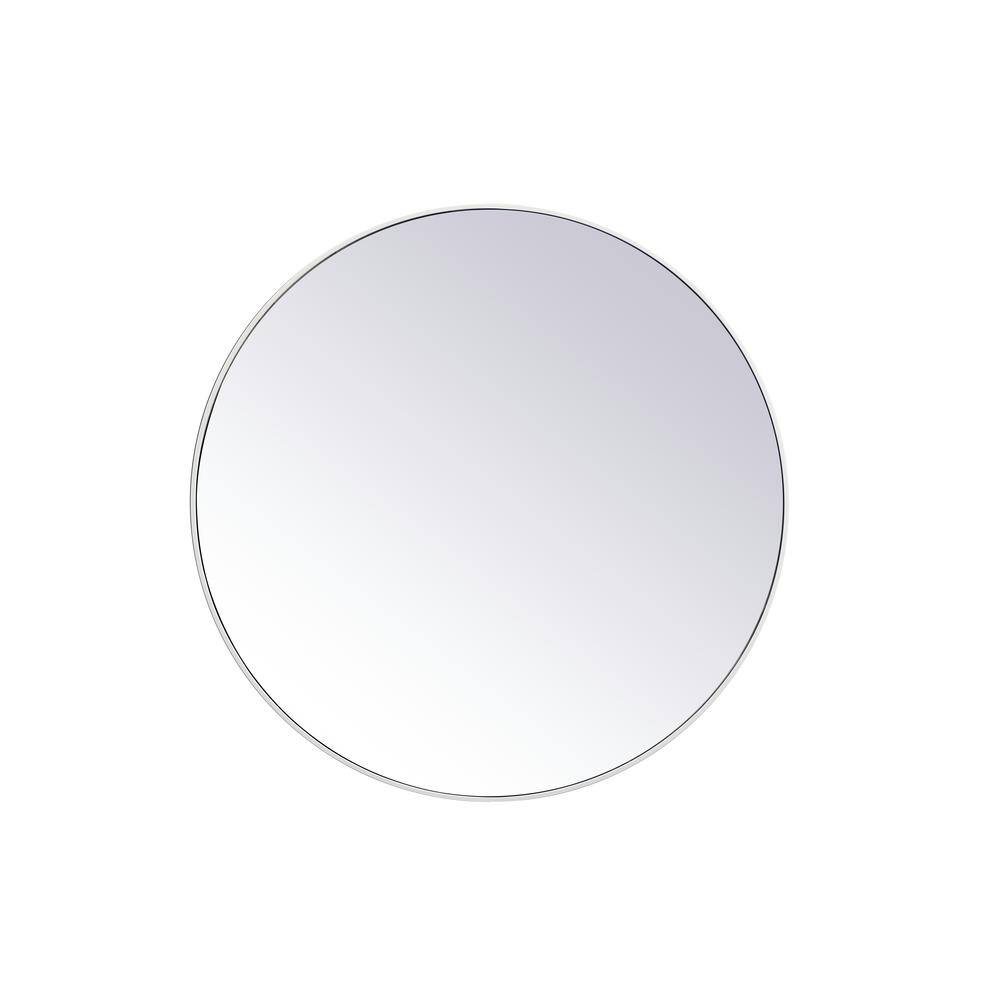 Large Round White Modern Mirror (45 in. H x 45 in. W) WM9690White - The ...