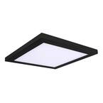 AMAX LIGHTING Square Slim Disk Length 10 in. White Square Fixture 3000K ...
