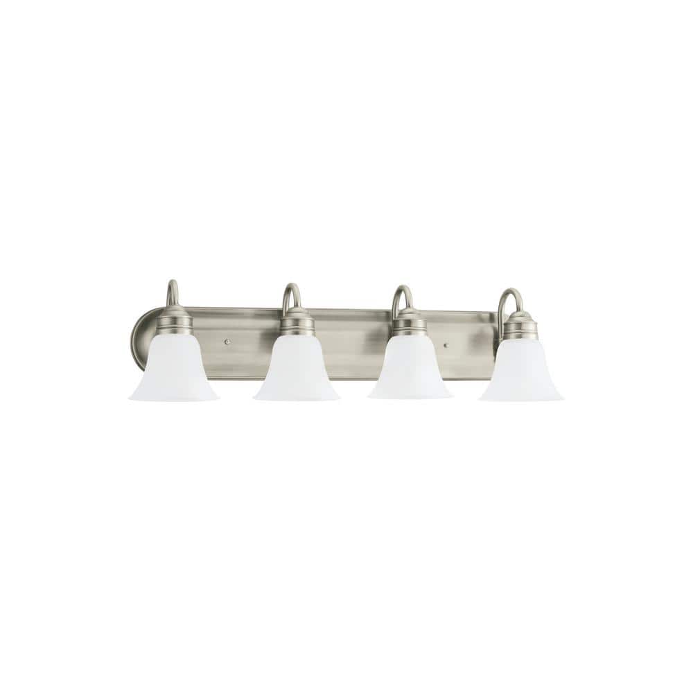 Generation Lighting Gladstone 4-Light Antique Brushed Nickel Bath Light with LED Bulbs 44853EN3 ...