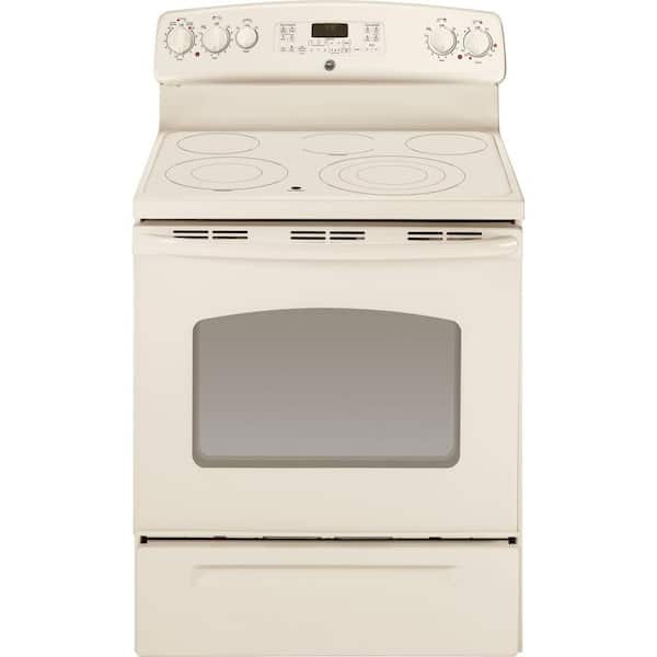 GE 5.3 cu. ft. Electric Range with Self-Cleaning Convection Oven in ...