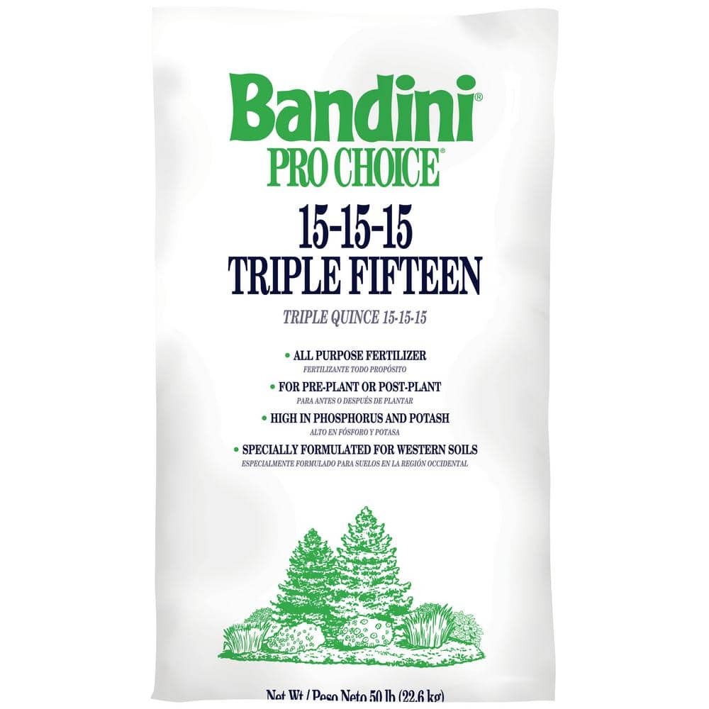 Bandini 52.5 lb. 17,500 sq. ft. 26-3-5 Weed and Feed Dry Lawn ...