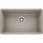 Blanco PRECIS Coal Black Granite Composite 30 in. Single Bowl ...
