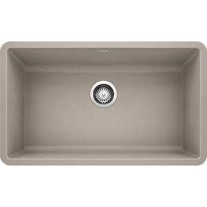 Blanco PRECIS Undermount Granite Composite 30 in. Single Bowl Kitchen ...