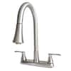 WASSERMAN FAUCETS Dual Handle Pull-Down High Spout Kitchen Faucet with ...