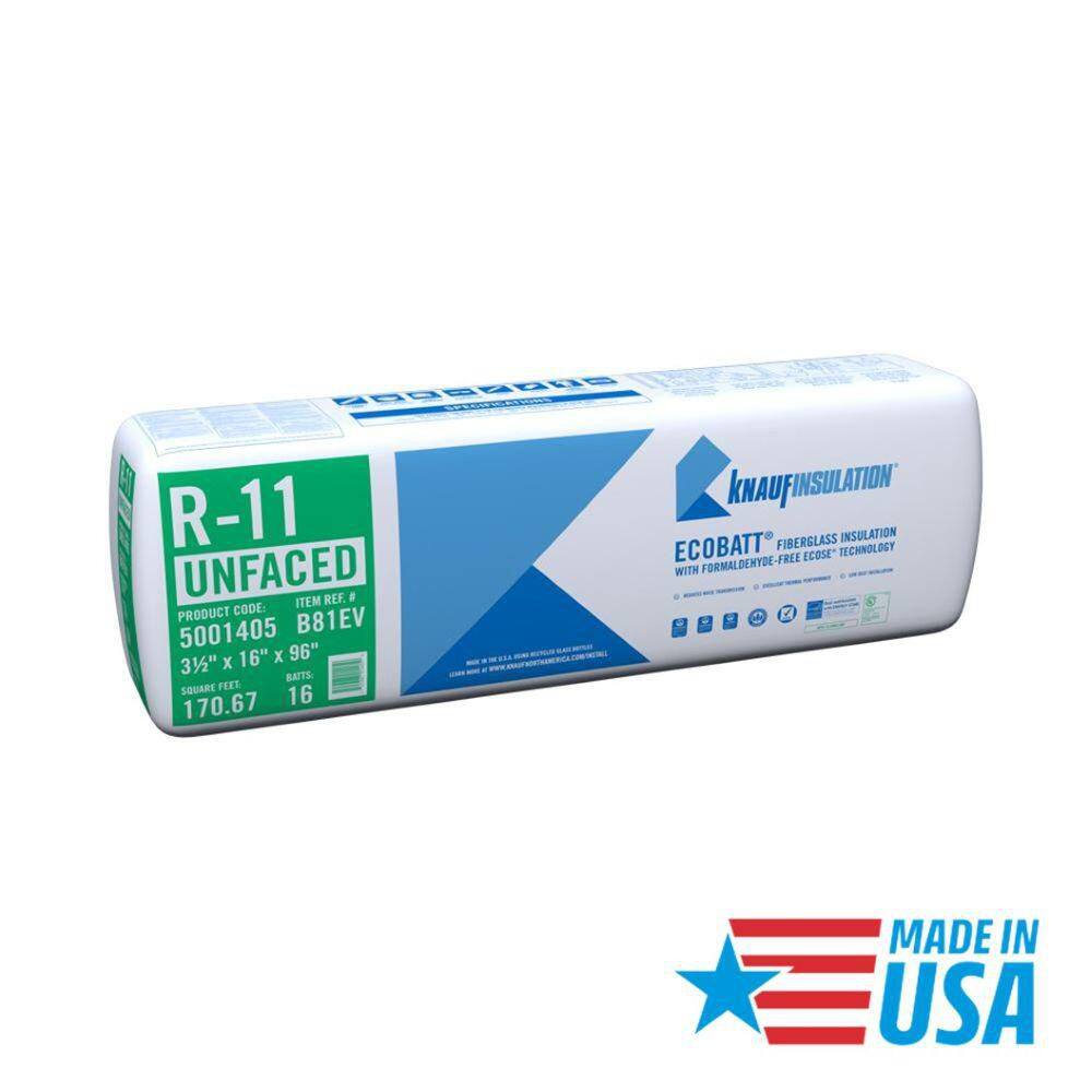 Reviews for Knauf Insulation R-11 EcoBatt Unfaced Fiberglass Insulation ...