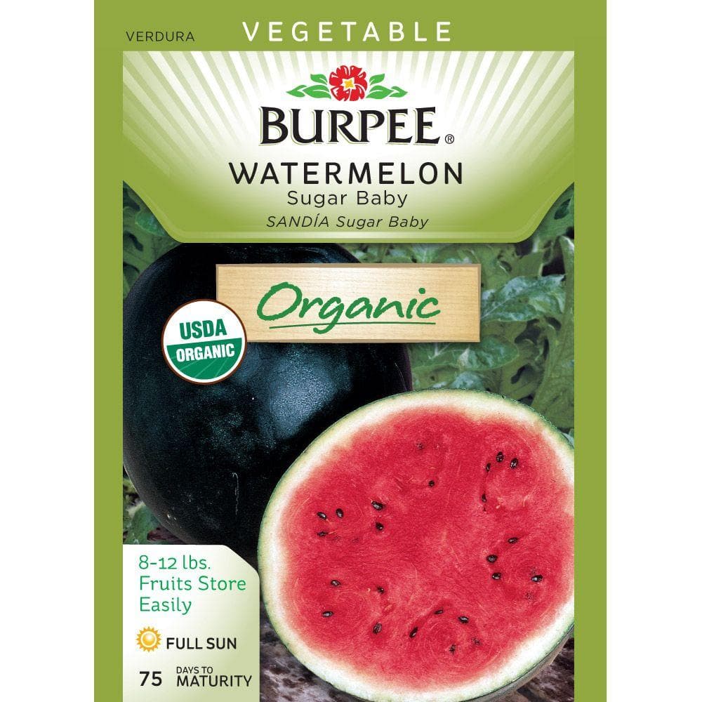 Burpee Organic Watermelon Sugar Baby Seed 60773 - The Home Depot