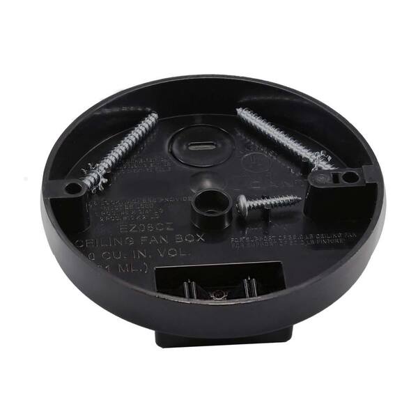 Cantex New Work 8 cu. in. Shallow Round Electrical Ceiling Fan Box with ...