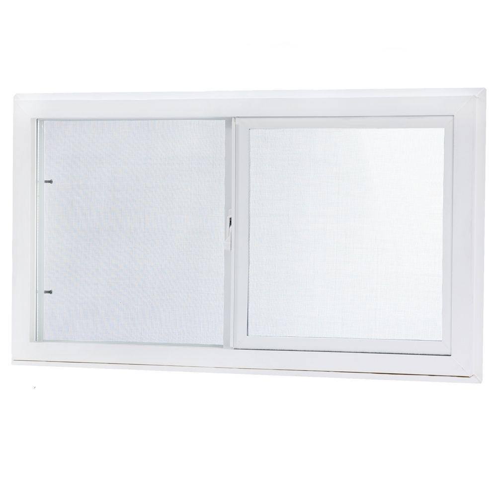 TAFCO WINDOWS 31.75 in. x 23.75 in. Left-Hand Single Sliding Vinyl ...