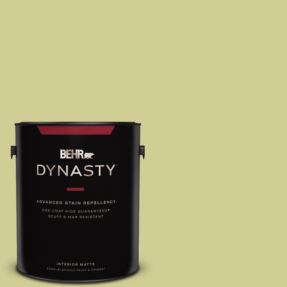 BEHR DYNASTY 1 gal. #M340-4 Wasabi Matte Interior Stain-Blocking Paint ...
