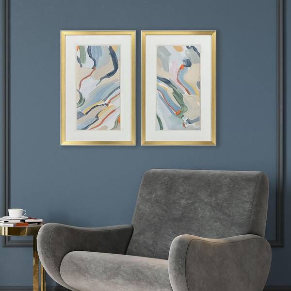 Paragon Jill 2 Piece Framed Giclee Abstract Art Print 32 in. x 20 in ...