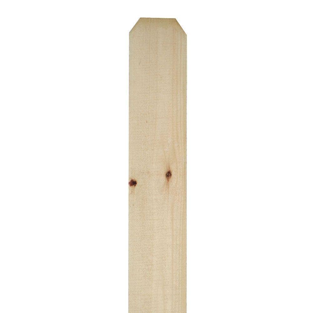 13/20 in. x 6 in. x 6 ft. Pressure-Treated Wood Dog-Ear Wood Fence ...