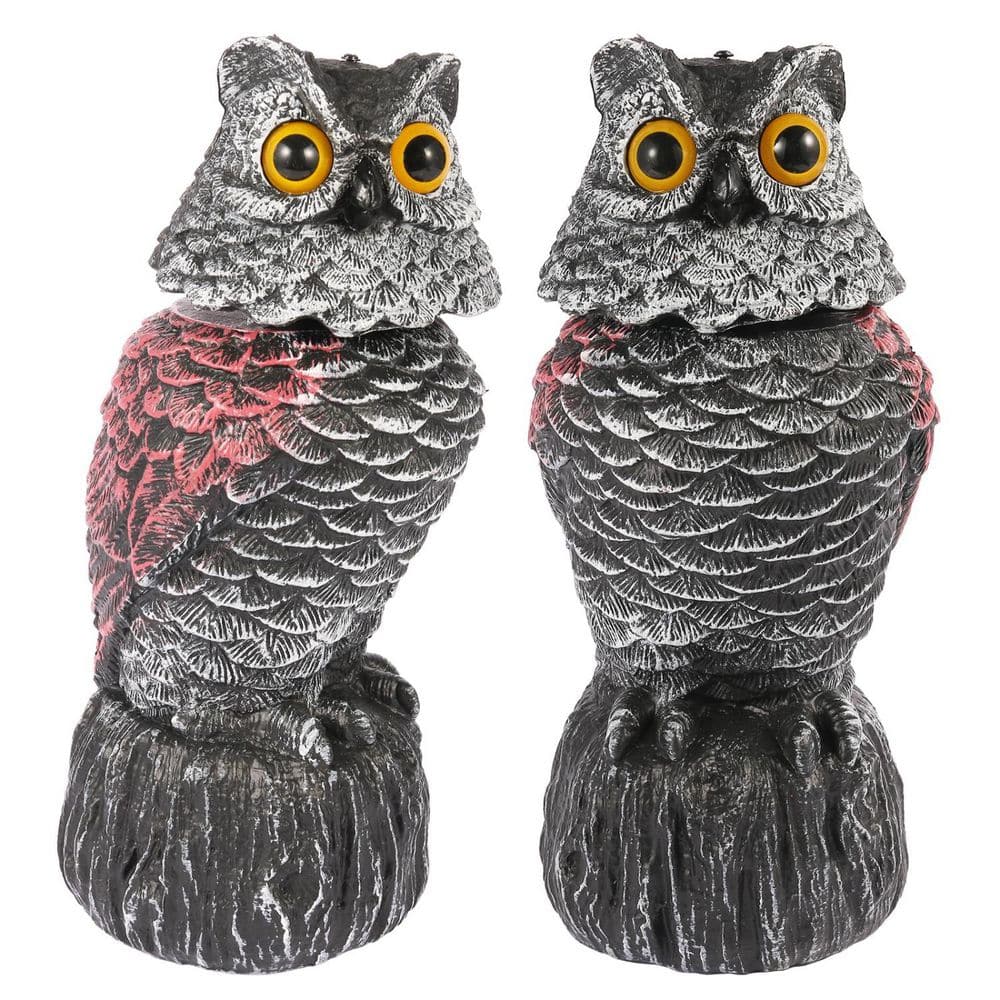 FAWEY TRED INC 2 Pack Fake Owls Plastic Scarecrow Bird Deterrent ...