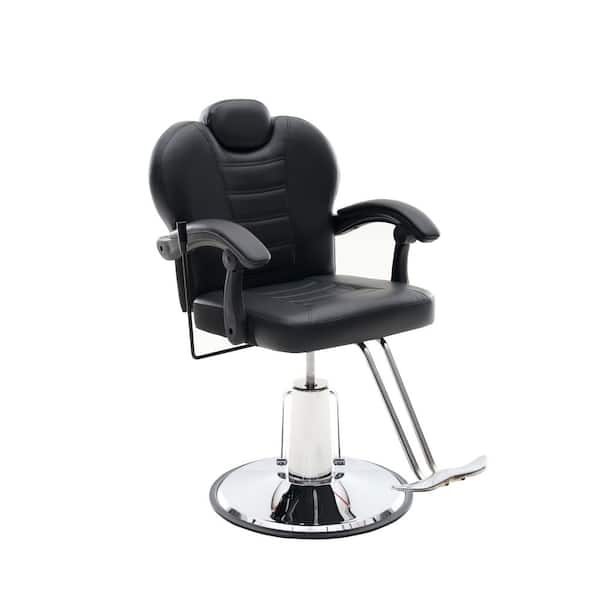 PU Leather 102°-140° Reclining Barber Chairs Heavy Duty Hydraulic Pump ...