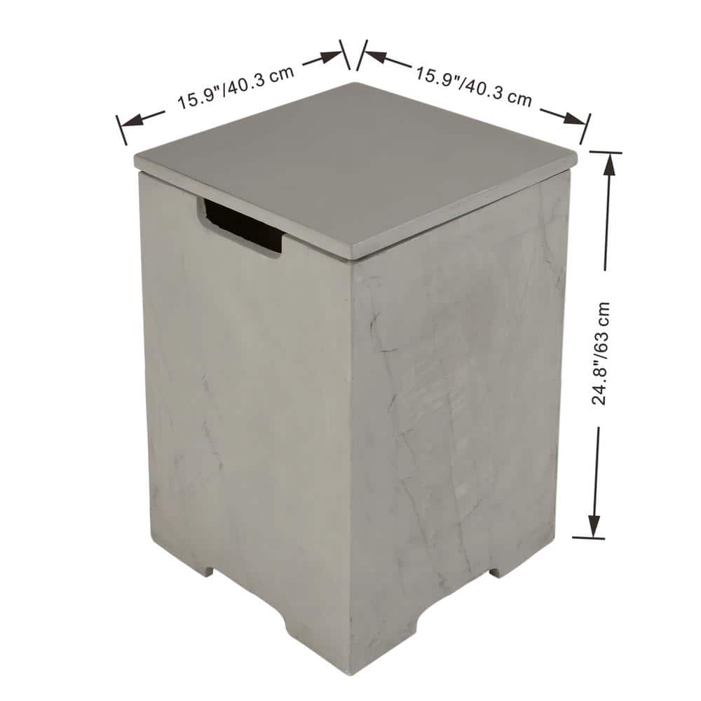 Elementi Elementi Plus 16 in. L x 16 in. W x 25 in. H Space Grey ...