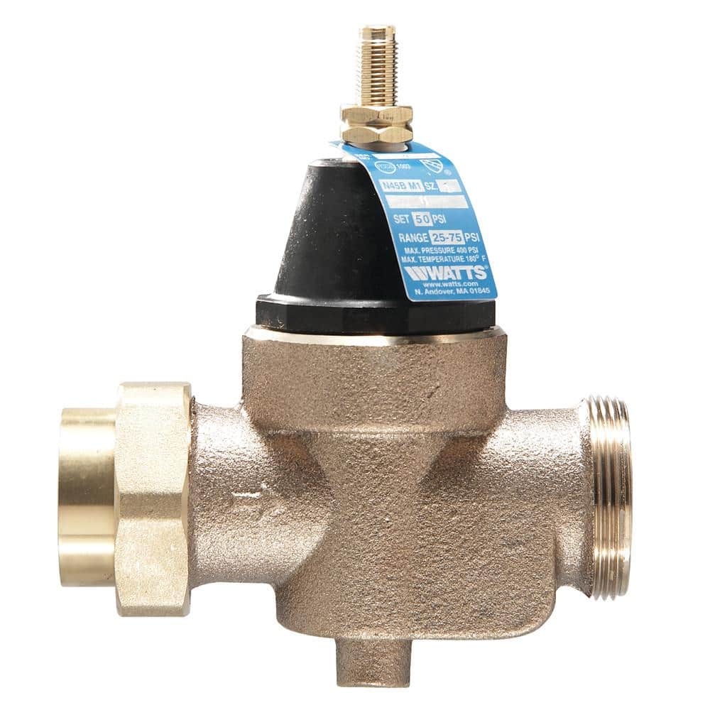 Watts 3/4 in. Brass MPT x FTP Pressure Reducing Valve 3/4 LFN45BM1-U ...