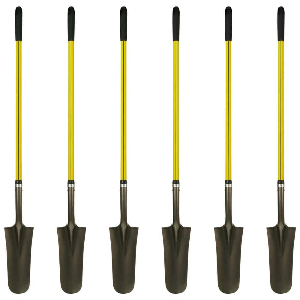 Nupla 48 in. Fiberglass Handle Industrial Grade 14-Gauge Hollow Back ...