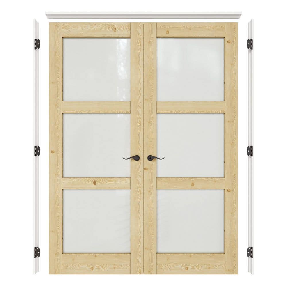 Have a question about ARK DESIGN 64 x 80 in. 3-Lite Frosted Glass ...