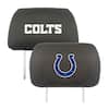 FANMATS NFL Indianapolis Colts Black Embroidered Head Rest Cover Set (2 ...