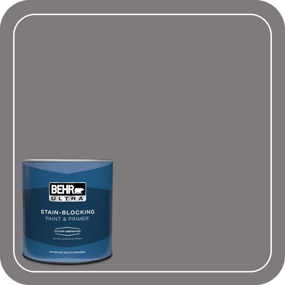 BEHR ULTRA 1 qt. #BXC-58 Stormy Gray Extra Durable Satin Enamel ...