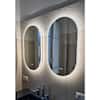 Wisfor 20 in. W x 32 in. H Large Oval Frameless Three Dimmable Backlit ...